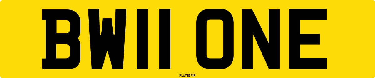 BW11 ONE Current Number Plate For Sale | Buy Now | Plates VIP