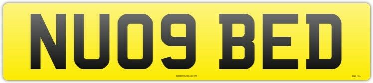 NU09 BED Current Number Plate For Sale | Buy Now | Plates VIP