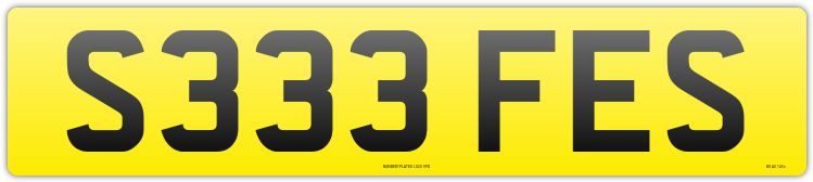 S333 FES Prefix Number Plate For Sale | Buy Now | Plates VIP