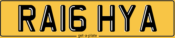 RA16 HYA Current Number Plate For Sale | Buy Now | Plates VIP