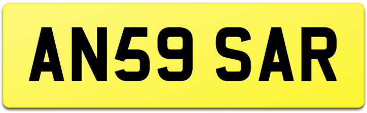 AN59 SAR Current Number Plate For Sale | Buy Now | Plates VIP