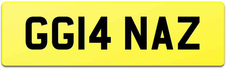 GG14 NAZ Current Number Plate For Sale | Buy Now | Plates VIP