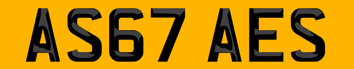 AS67 AES Current Number Plate For Sale | Buy Now | Plates VIP