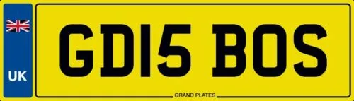 GD15 BOS Current Number Plate For Sale | Buy Now | Plates VIP