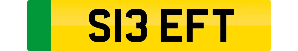 S13 EFT Prefix Number Plate For Sale | Buy Now | Plates VIP