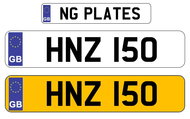 HNZ 150 Dateless Number Plate For Sale | Buy Now | Plates VIP